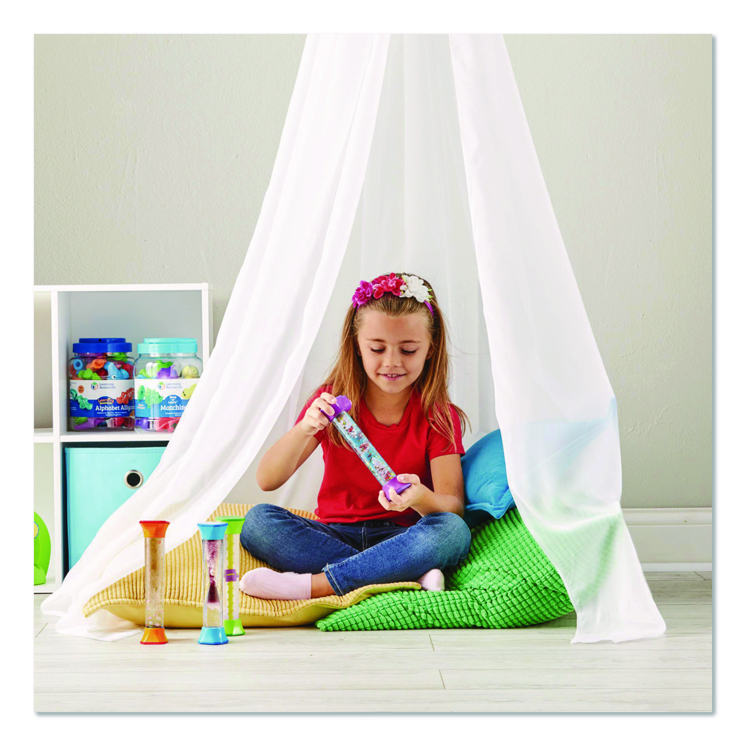 hand2mind® Sensory Fidget Tubes, Ages 3 and Up, Assorted Colors, 4 ...