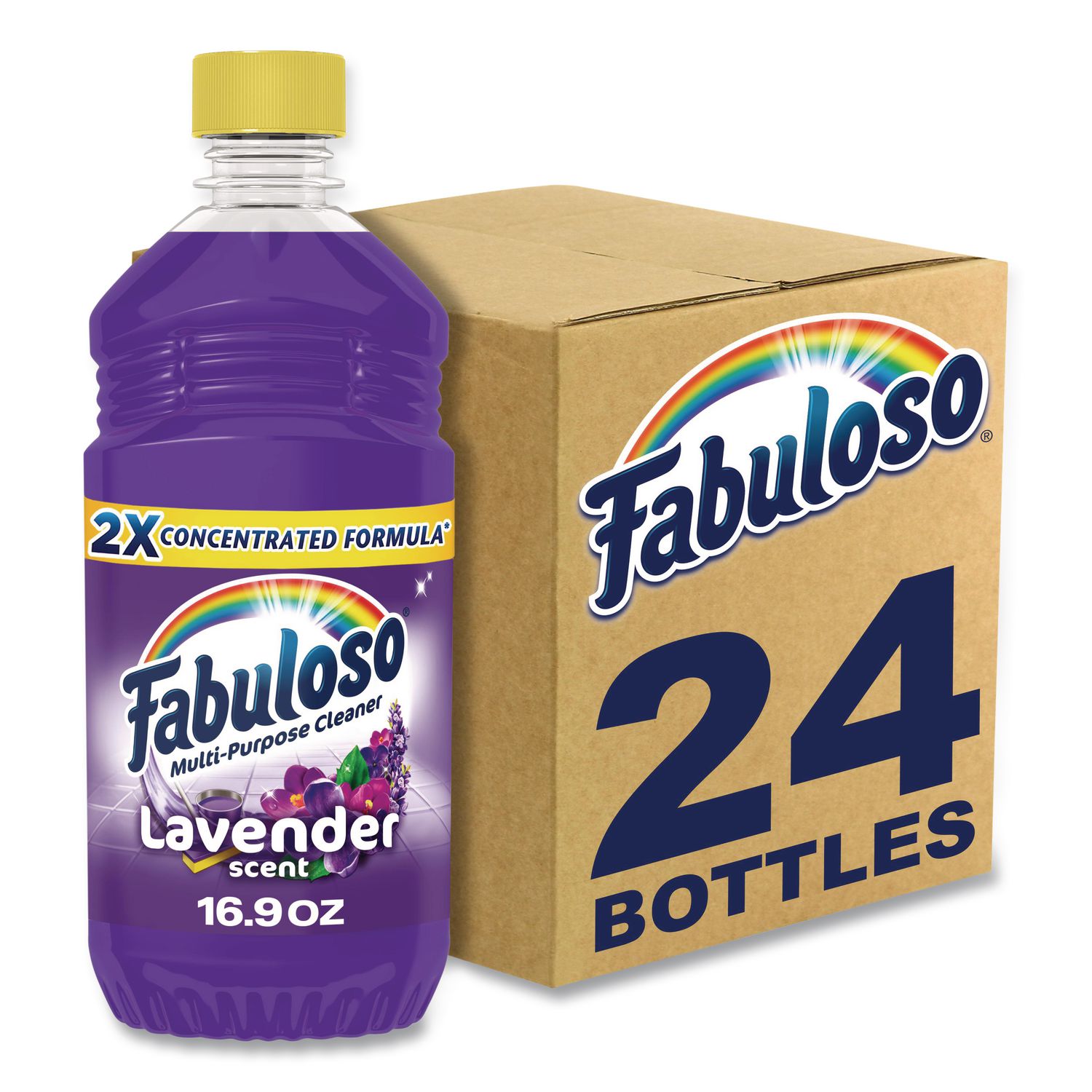 Fabuloso® Multi-Use Cleaner, Lavender Scent, 16.9 oz Bottle, 24/Carton ...