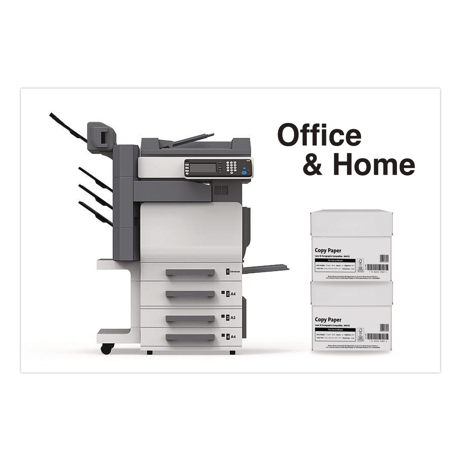 WHITEBOX Office Paper, 92 Bright, 20 lb Bond, 8.5 x 11, White, 500 ...