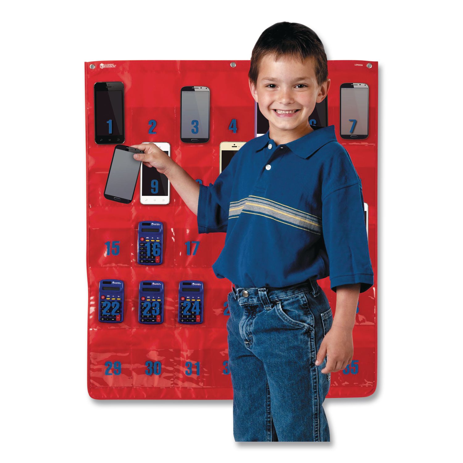 Learning Resources® Multi-Use Storage Pocket Chart, 35 Pockets, 13 x 18 ...