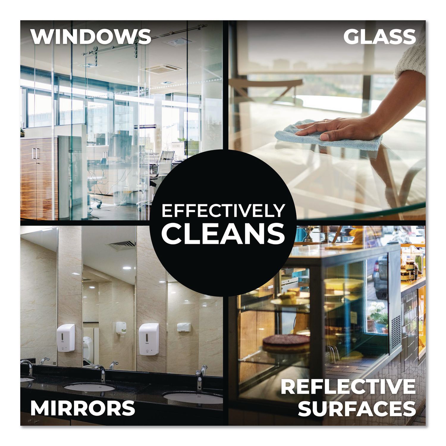 Pro Glass Cleaner Ready-To-Use, 32 oz Spray Bottle, 12/Carton ...