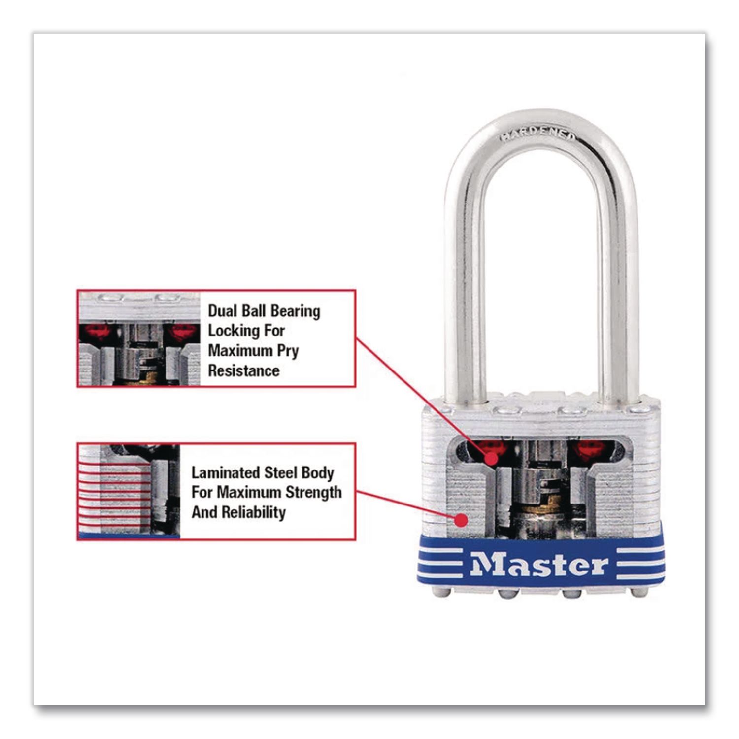Master Lock® Key Padlock 3DLF, 4 Pin ; | CEP