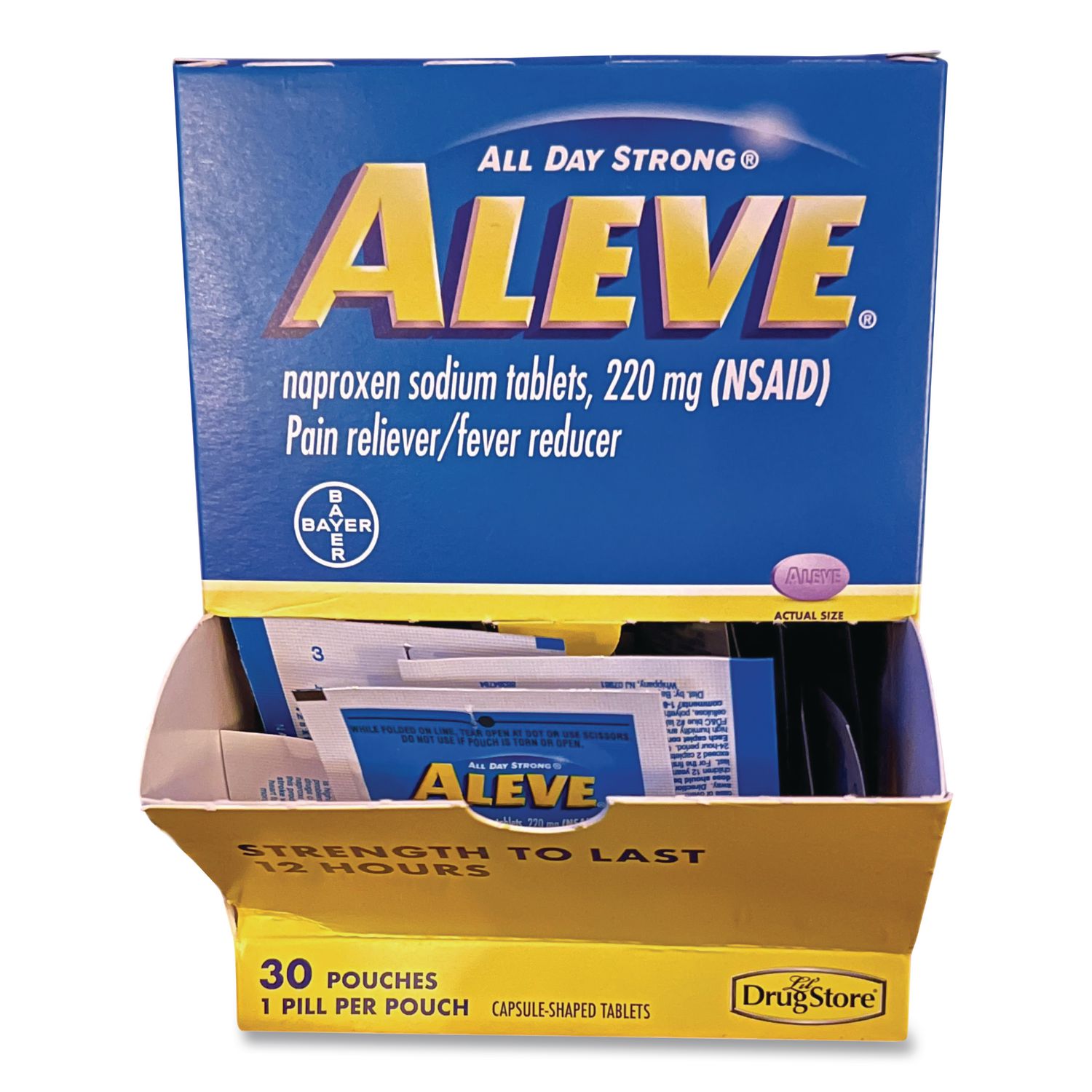 Aleve® Pain Reliever Tablets Refill Packs, 1 Tablet/Packet, 30/Box ...