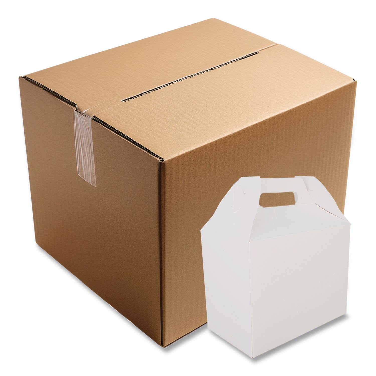 SCT® Carryout Barn Boxes, 10 lb, 8.88 x 5 x 6.75, White, Paper, 150 ...