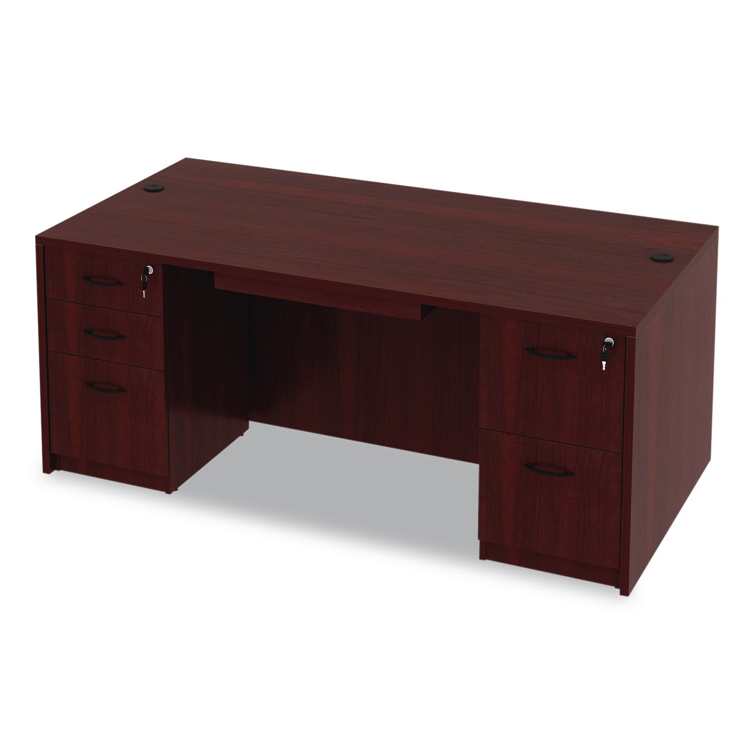 Alera® Alera Valencia Series Straight Front Desk Shell, 71" x 35.5" x ...