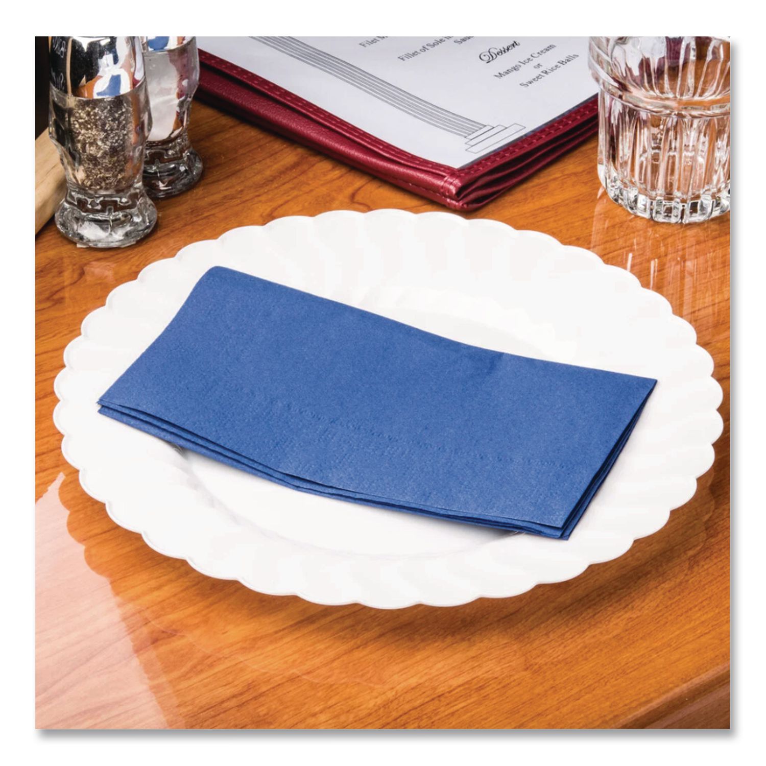 Hoffmaster® Dinner Napkins, 2-Ply, 15 x 17, Navy Blue, 1,000/Carton ...