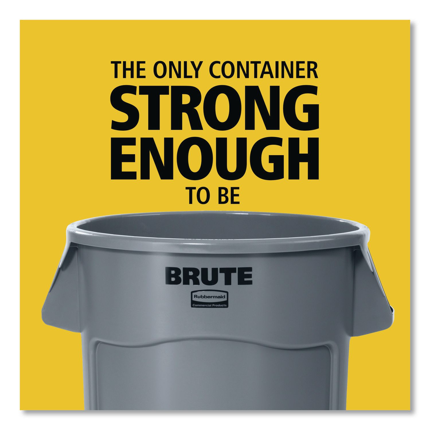 Rubbermaid® Commercial Vented Round Brute Container, 44 gal, Plastic ...