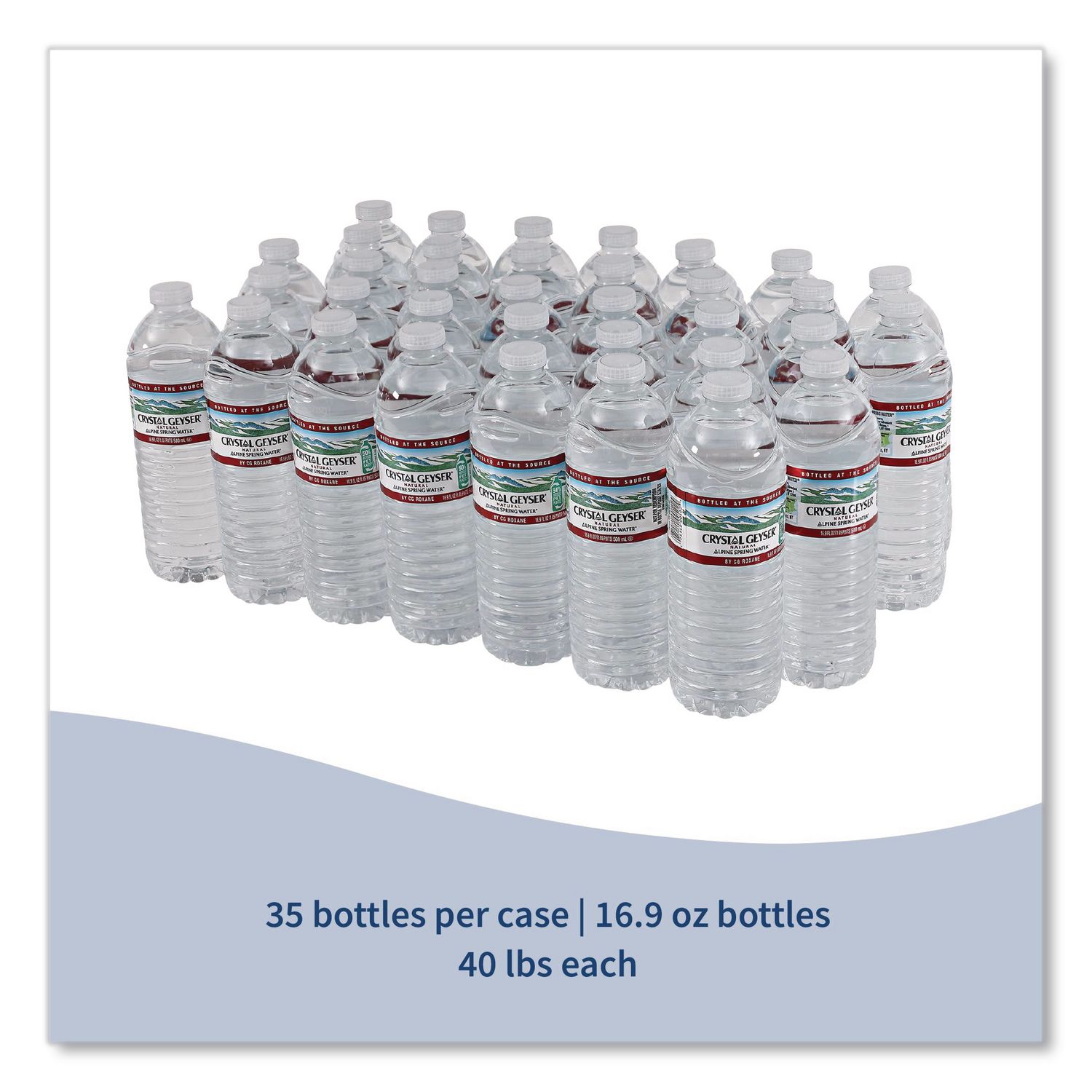 Alpine Spring Water, 16.9 oz Bottle, 35/Carton - mastersupplyonline