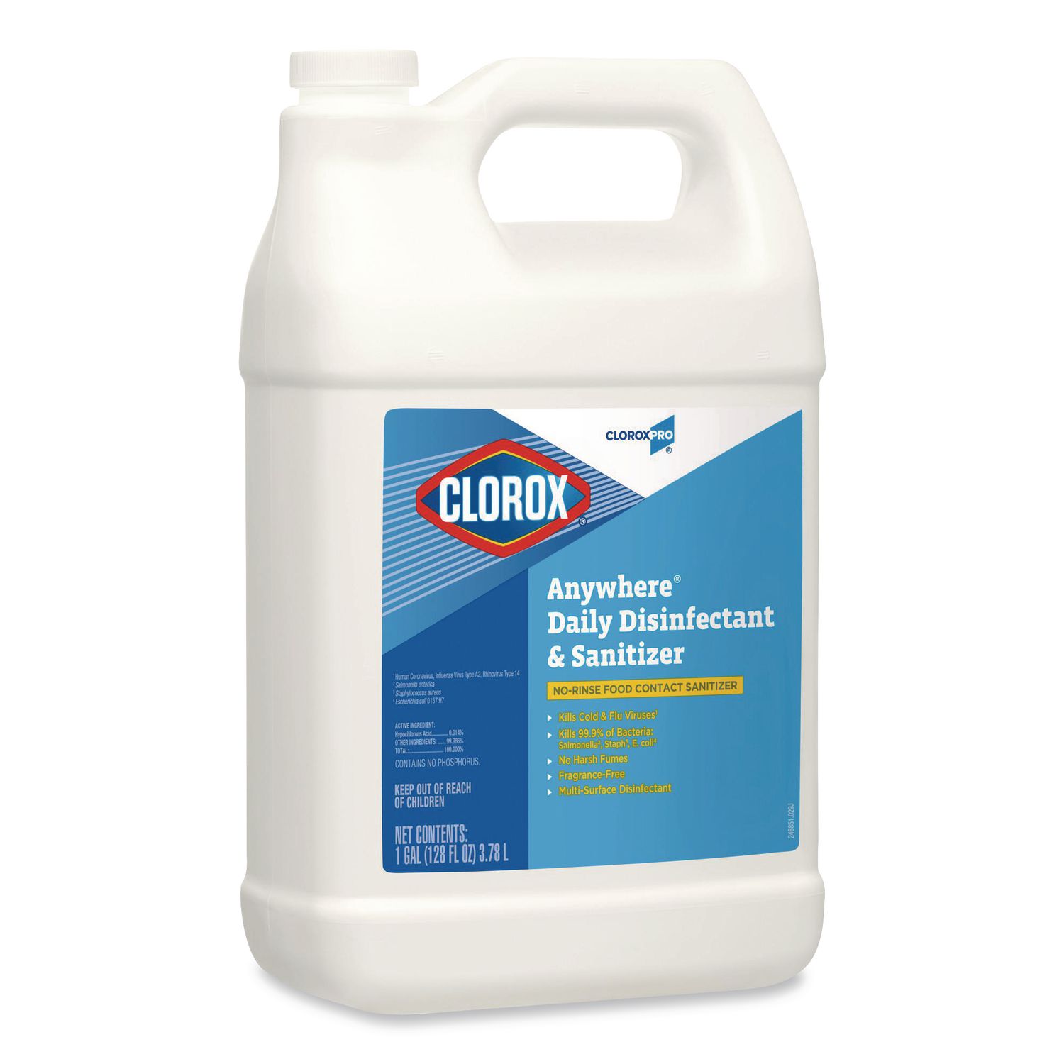 Clorox® CloroxPro Anywhere Daily Disinfectant and Sanitizer, 128 oz ...