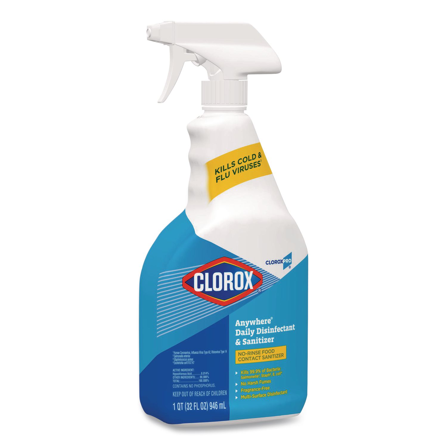 Clorox® CloroxPro Anywhere Daily Disinfectant and Sanitizer, Unscented ...