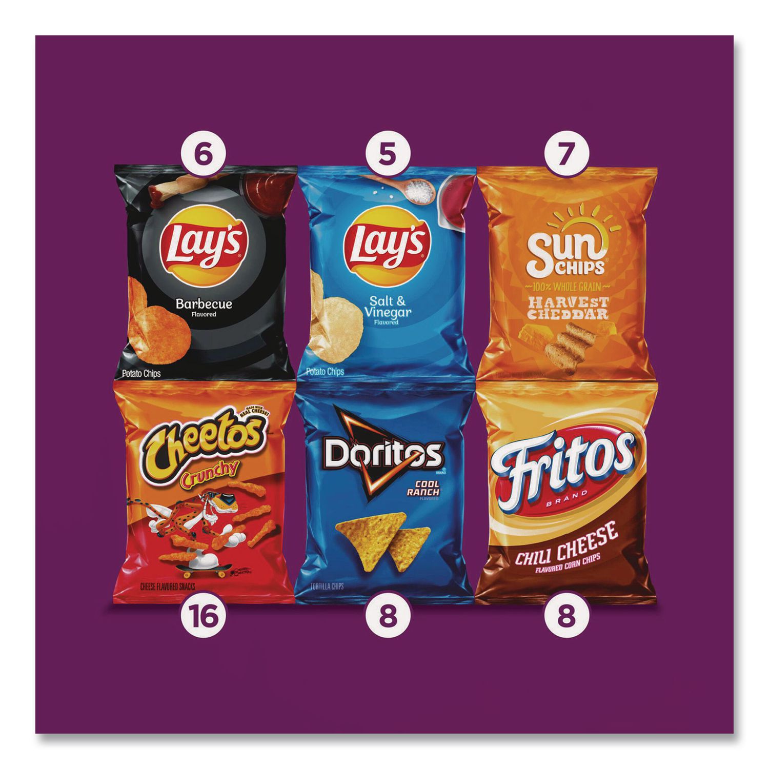 Frito-Lay Flavor Mix Variety Pack, Assorted Flavors, 1 oz Bag, 50 Bags ...