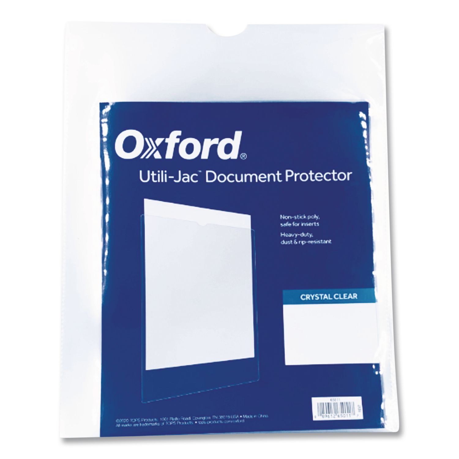 Oxford™ Utili-Jac Heavy-Duty Clear Plastic Envelope, Letter Size, 8.5 x ...