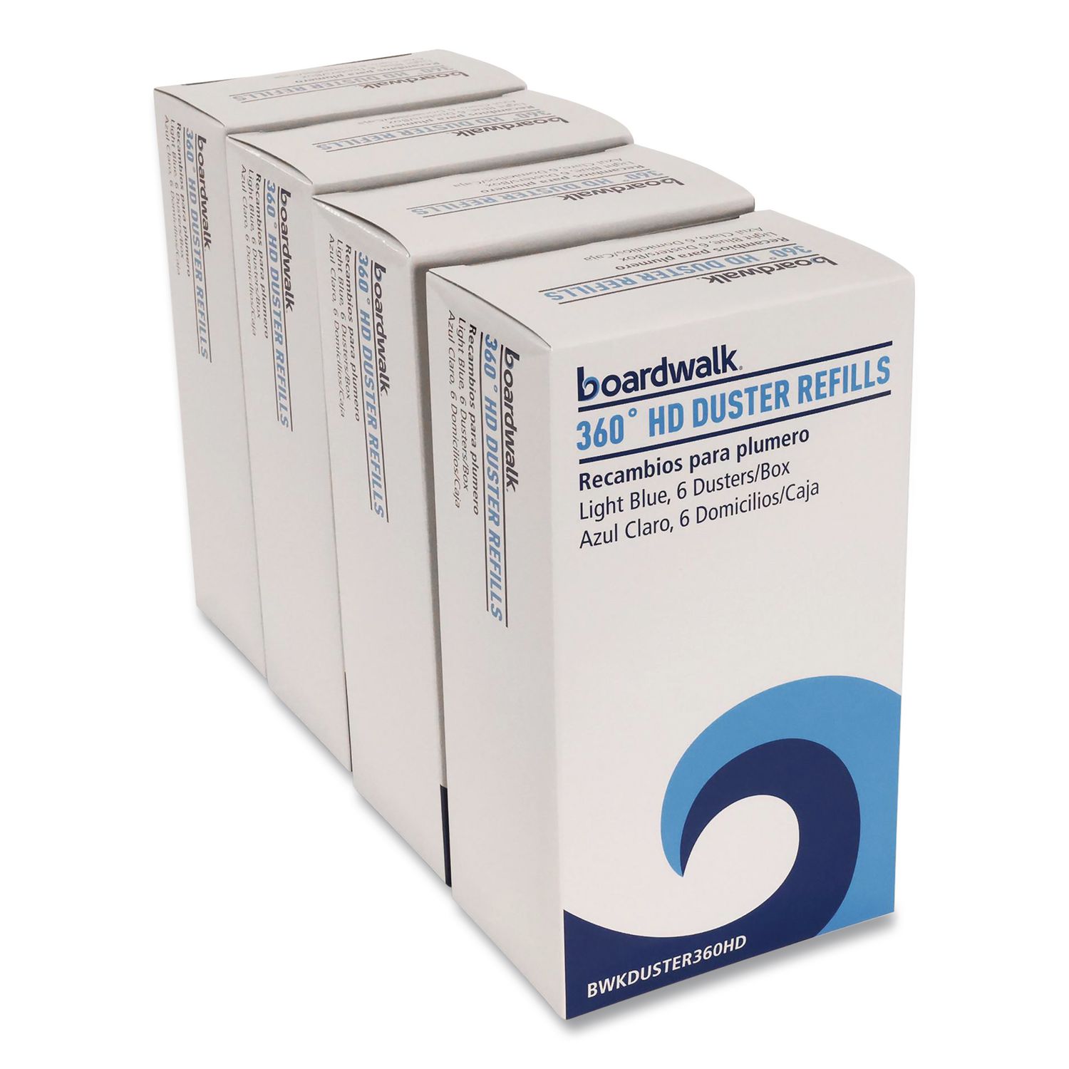 360 HD Duster Refills, Soft Fluffy Fibers, Light Blue, 6 Dusters/Box, 4 ...