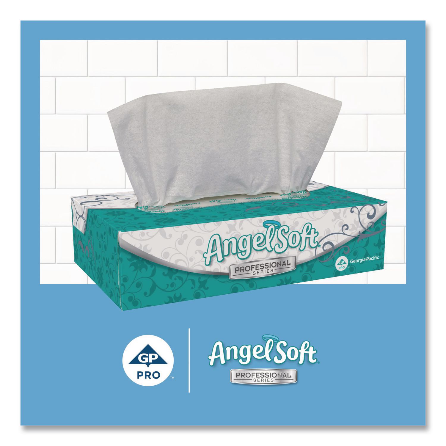 Angel Soft ps Premium Facial Tissues in Flat Box, 2-Ply, White, 100 ...