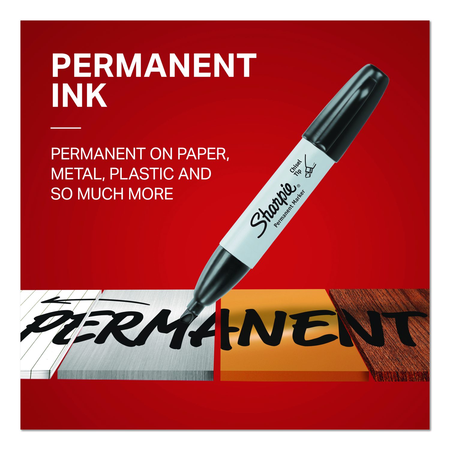 Sharpie® Chisel Tip Permanent Marker Medium Chisel Tip, Assorted Colors ...