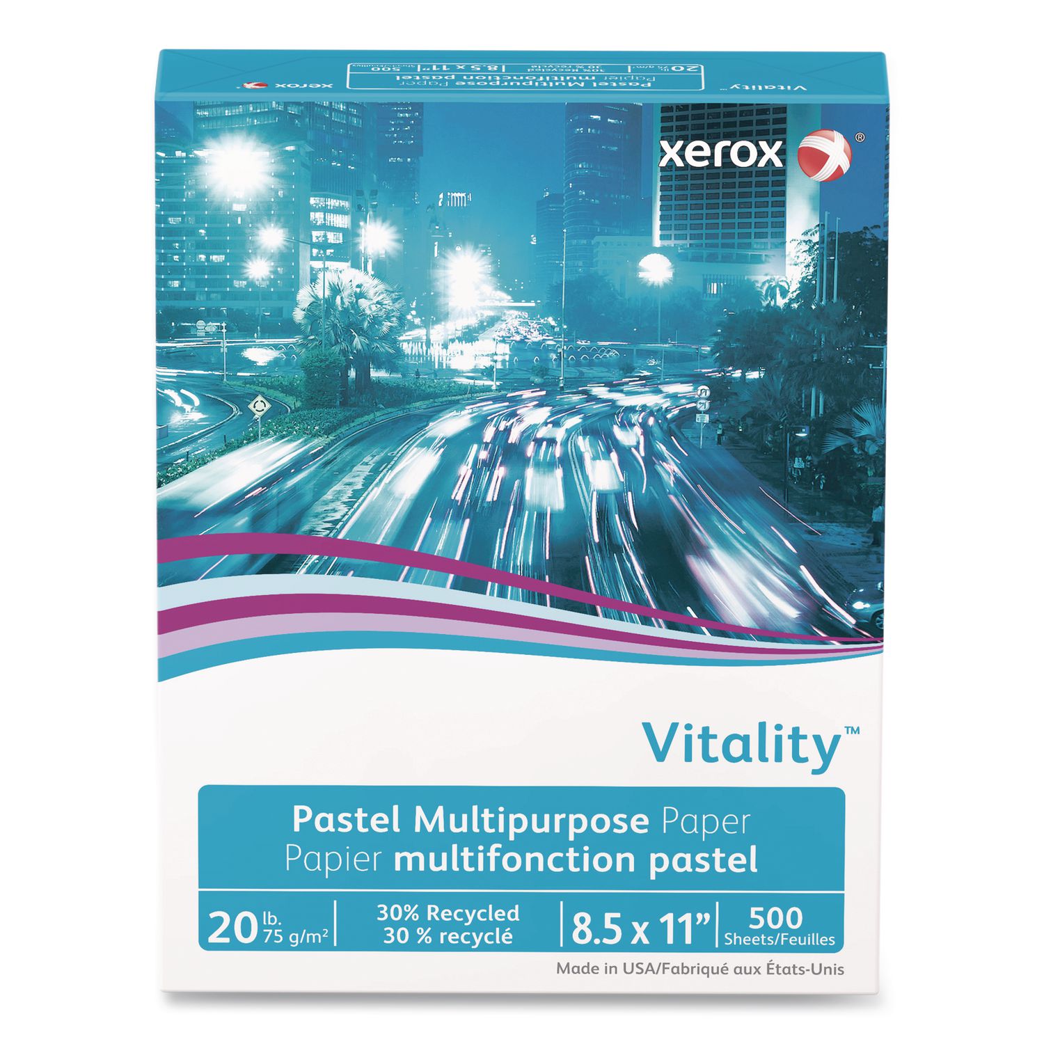 xerox™ Multipurpose Pastel Colored Paper, 20 lb Bond Weight, 8.5 x 11 ...