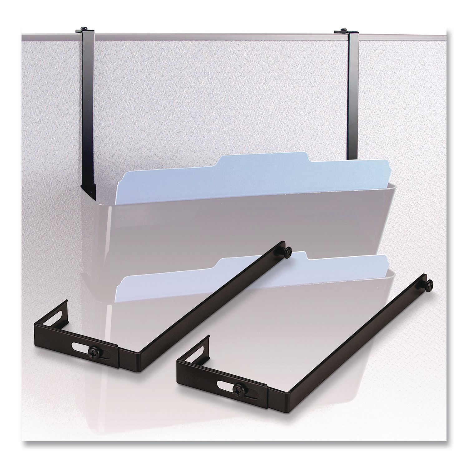 Officemate Metal Partition/Wall Hangers, Black, 2/Set ; | KSS Enterprises