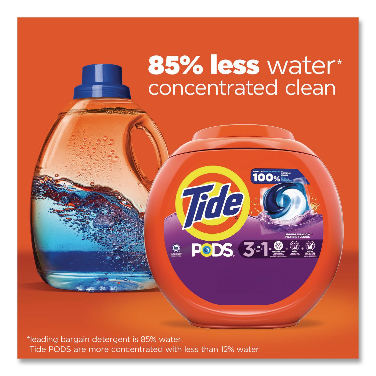 Tide® PODS Laundry Detergent, HE Compatible, Spring Meadow, 57 oz Tub ...