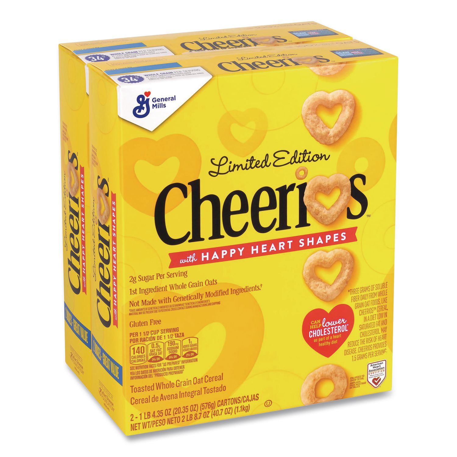 Cheerios® Breakfast Cereal, 2 Bags/Box, 40.7 oz Box ; Ships in 1-3 ...