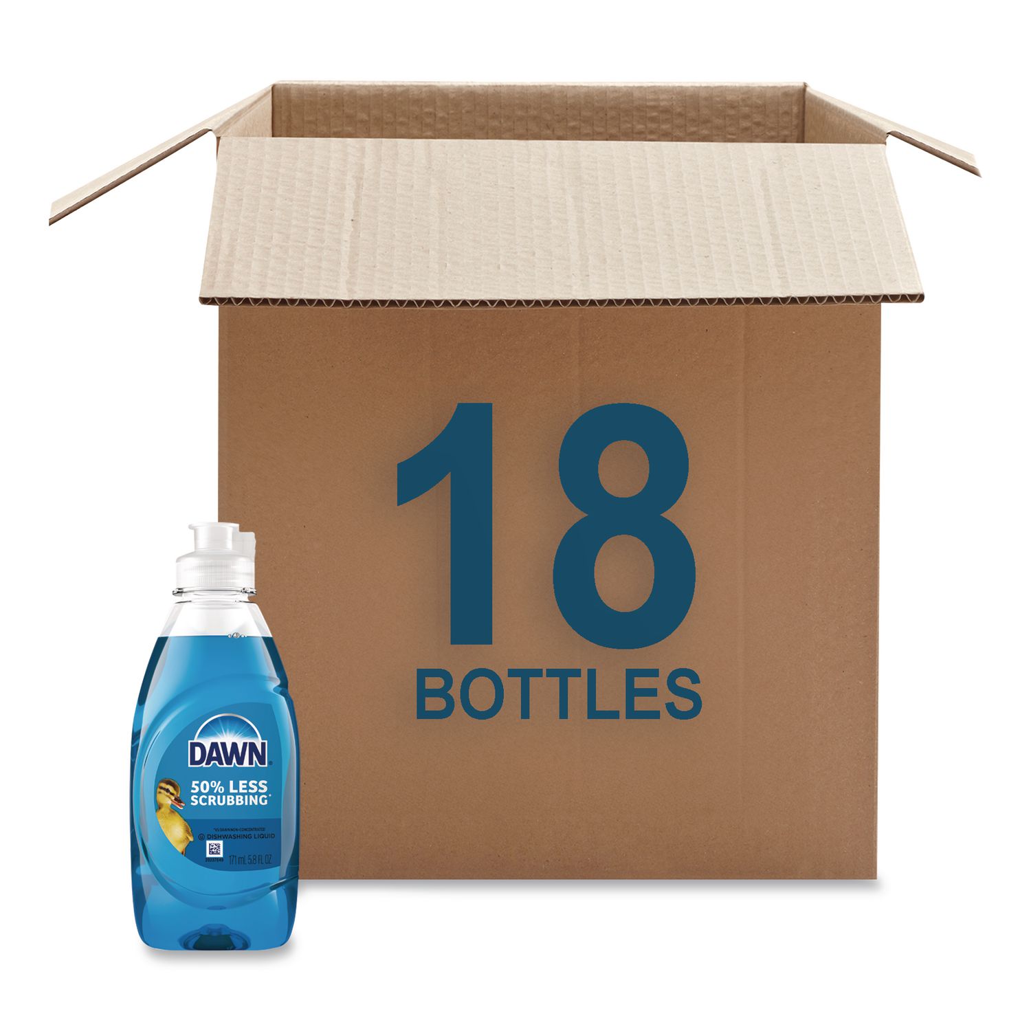 Ultra Liquid Dish Detergent, Dawn Original, 5.8 oz Bottle, 18/Carton - Zuma