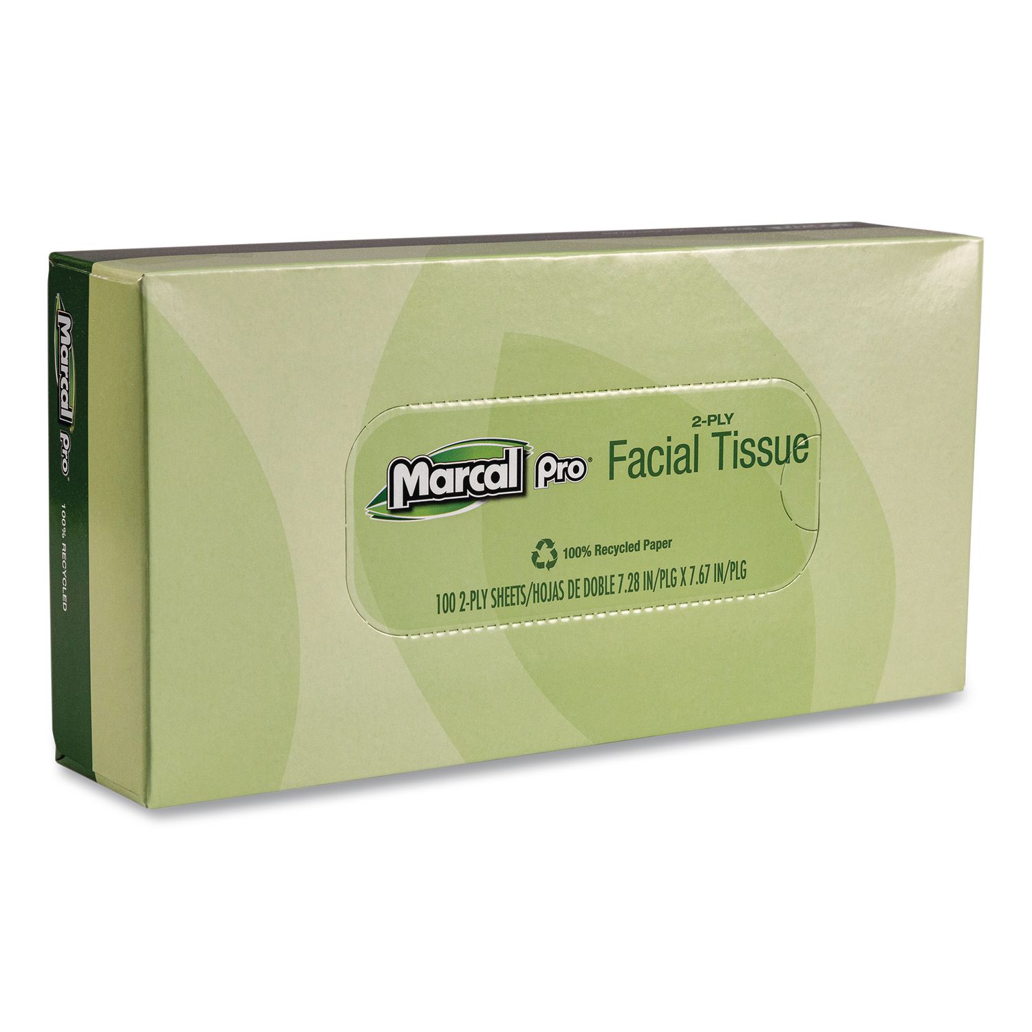 Marcal PRO™ 100% Recycled Convenience Pack Facial Tissue, 2-Ply, White ...