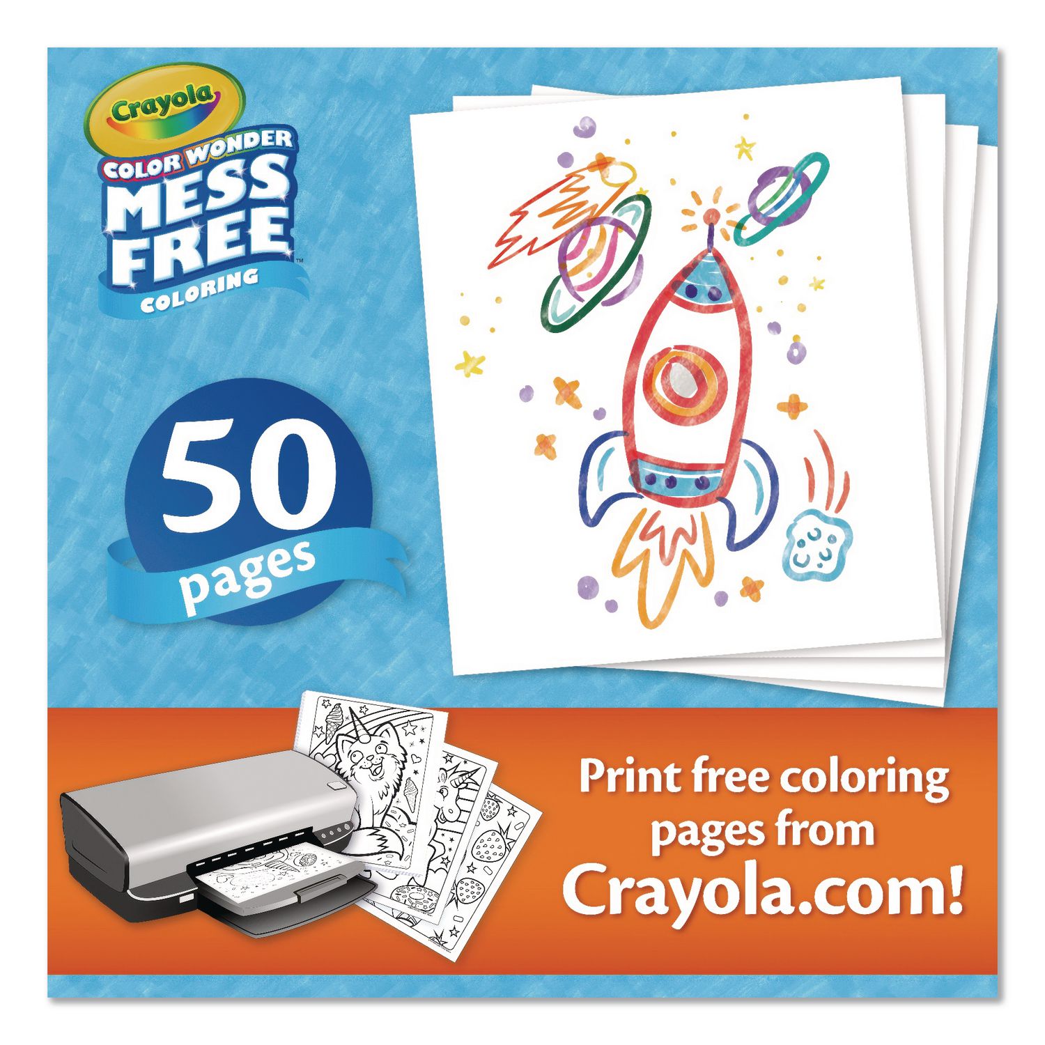 Crayola® Color Wonder Blank Coloring Book, Ages 3 and Up, 50 Pages ...