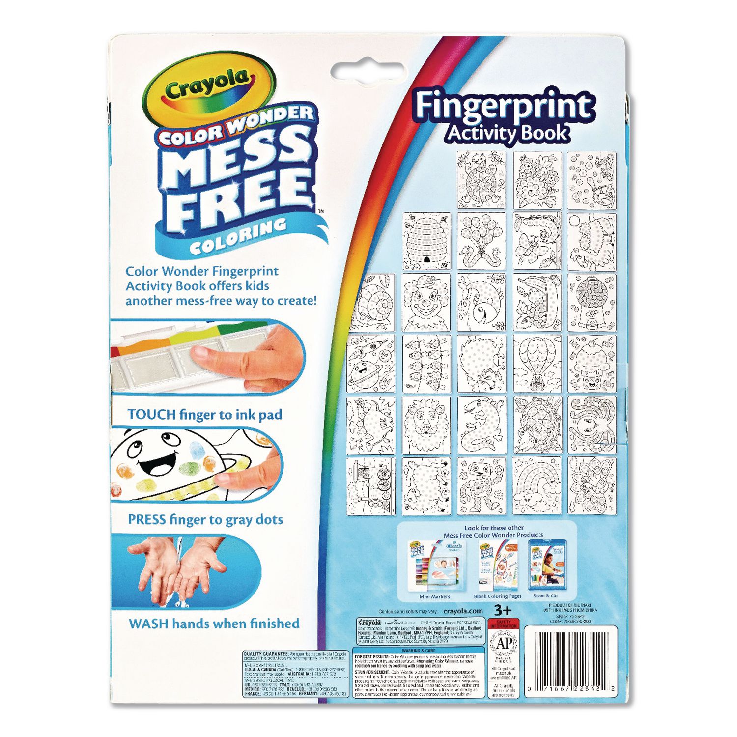 Crayola® Color Wonder Mess Free Fingerprint Ink, Ink Pad Tray with (5 ...