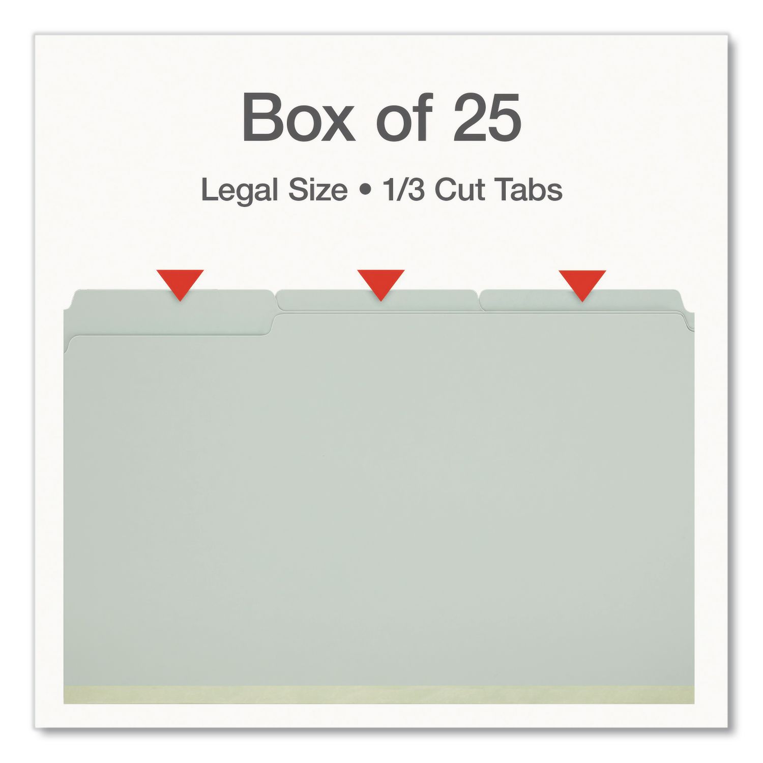 Pendaflex® Recycled Colored File Folders, 1/3-Cut Tabs: Assorted, Legal ...
