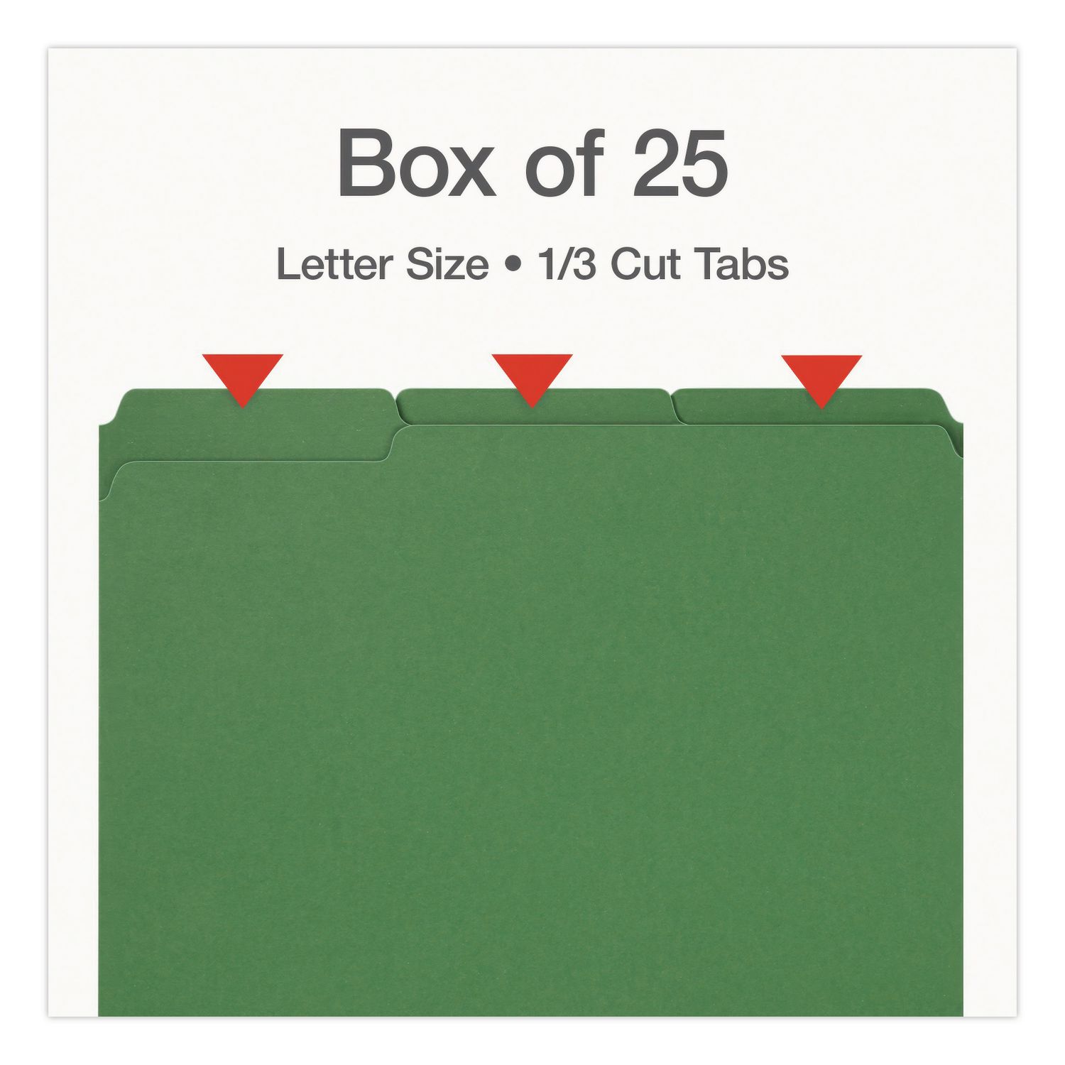 Pendaflex® Recycled Colored File Folders, 1/3-Cut Tabs: Assorted ...