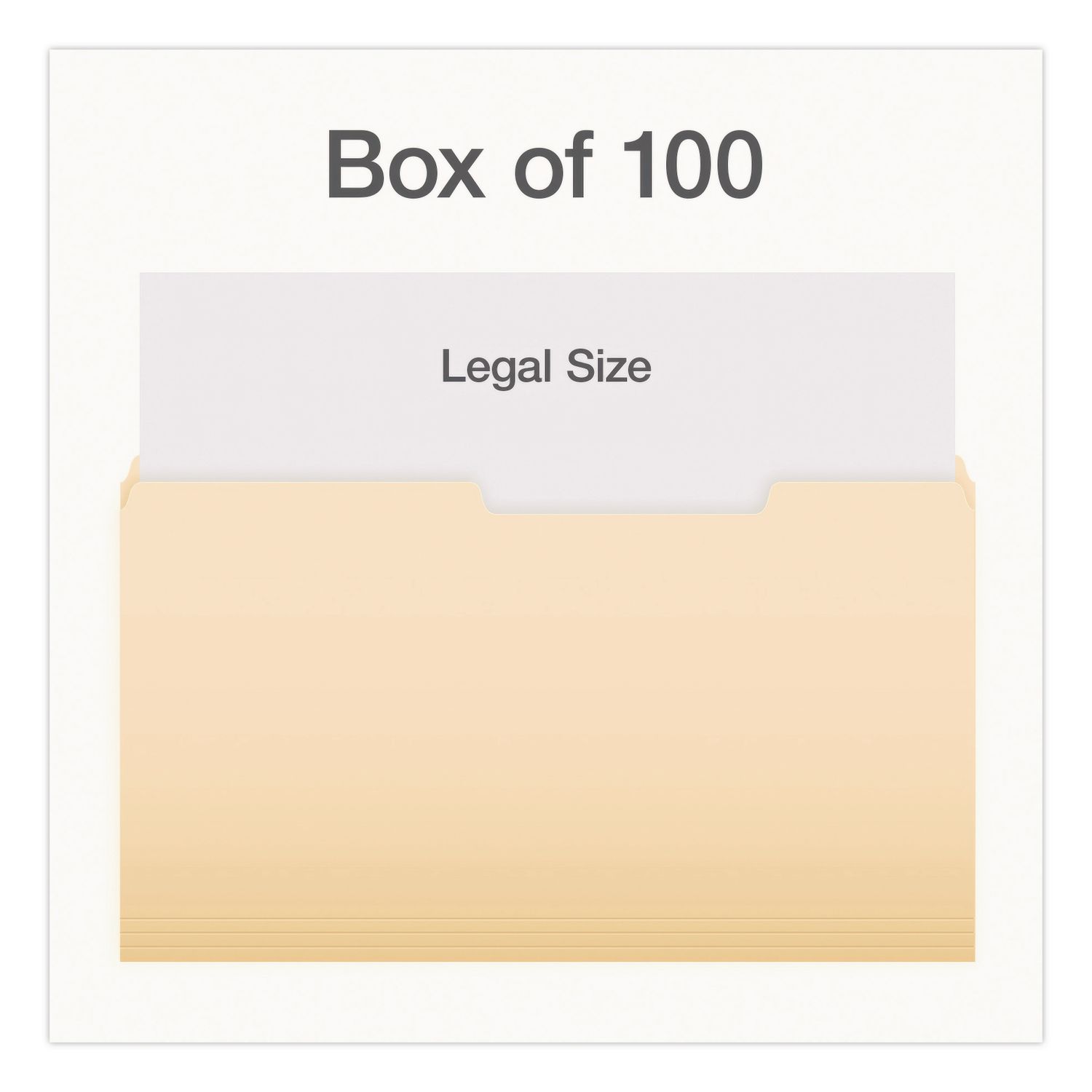 Pendaflex® Manila File Folders, 2/5-Cut Tabs: Right, Legal Size, 0.75 ...
