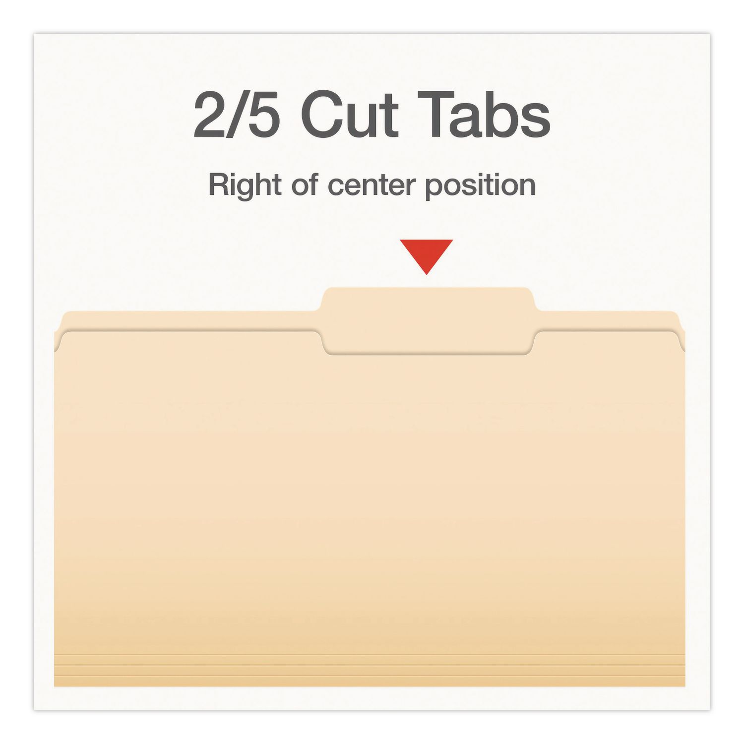 Pendaflex® Manila File Folders, 2/5-Cut Tabs: Right, Legal Size, 0.75 ...