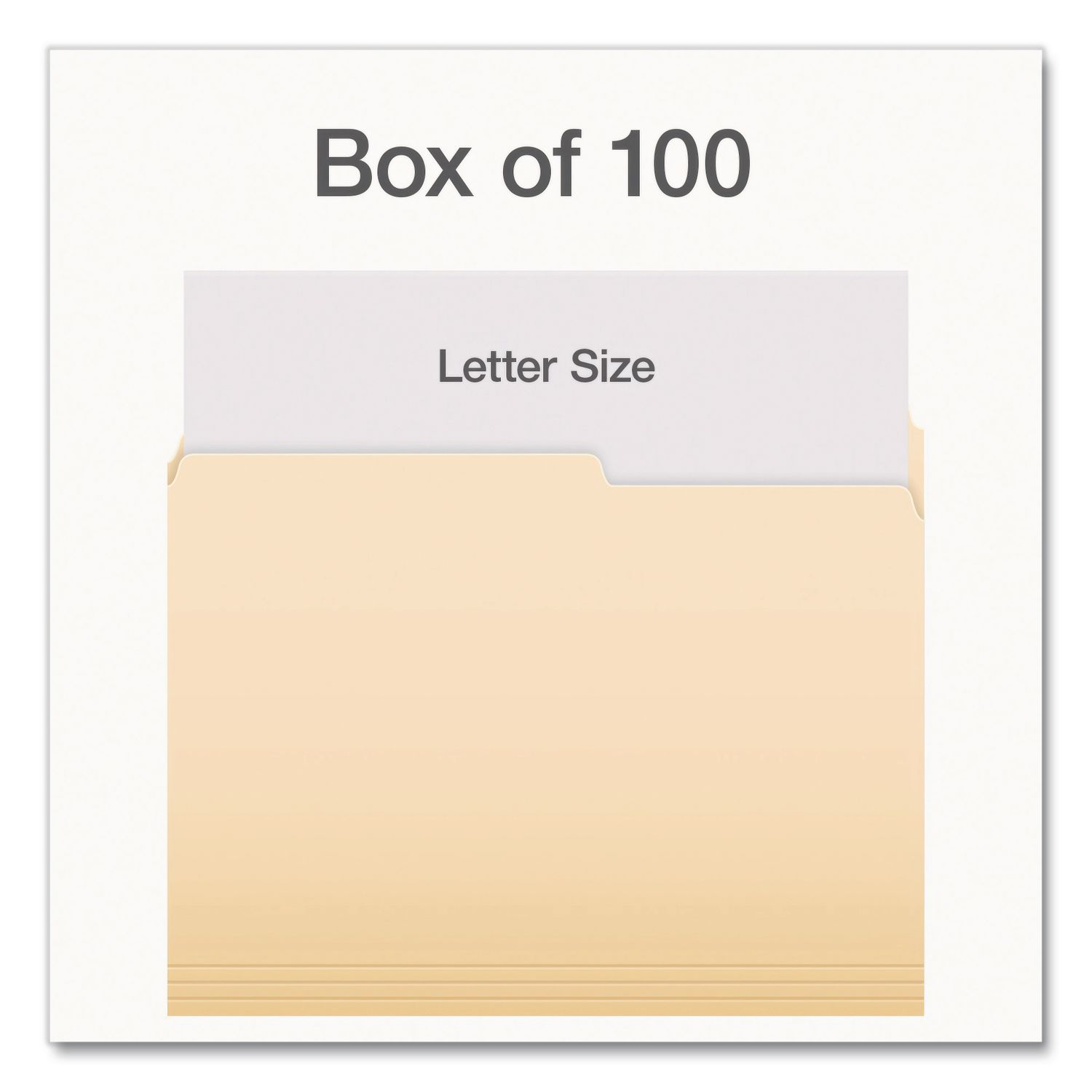 Pendaflex® Manila File Folders, 2/5-Cut Tabs: Right, Letter Size, 0.75 ...