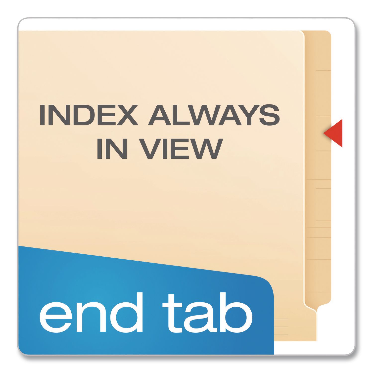 Pendaflex® Manila End Tab Folders, Straight Tabs, Legal Size, Manila ...
