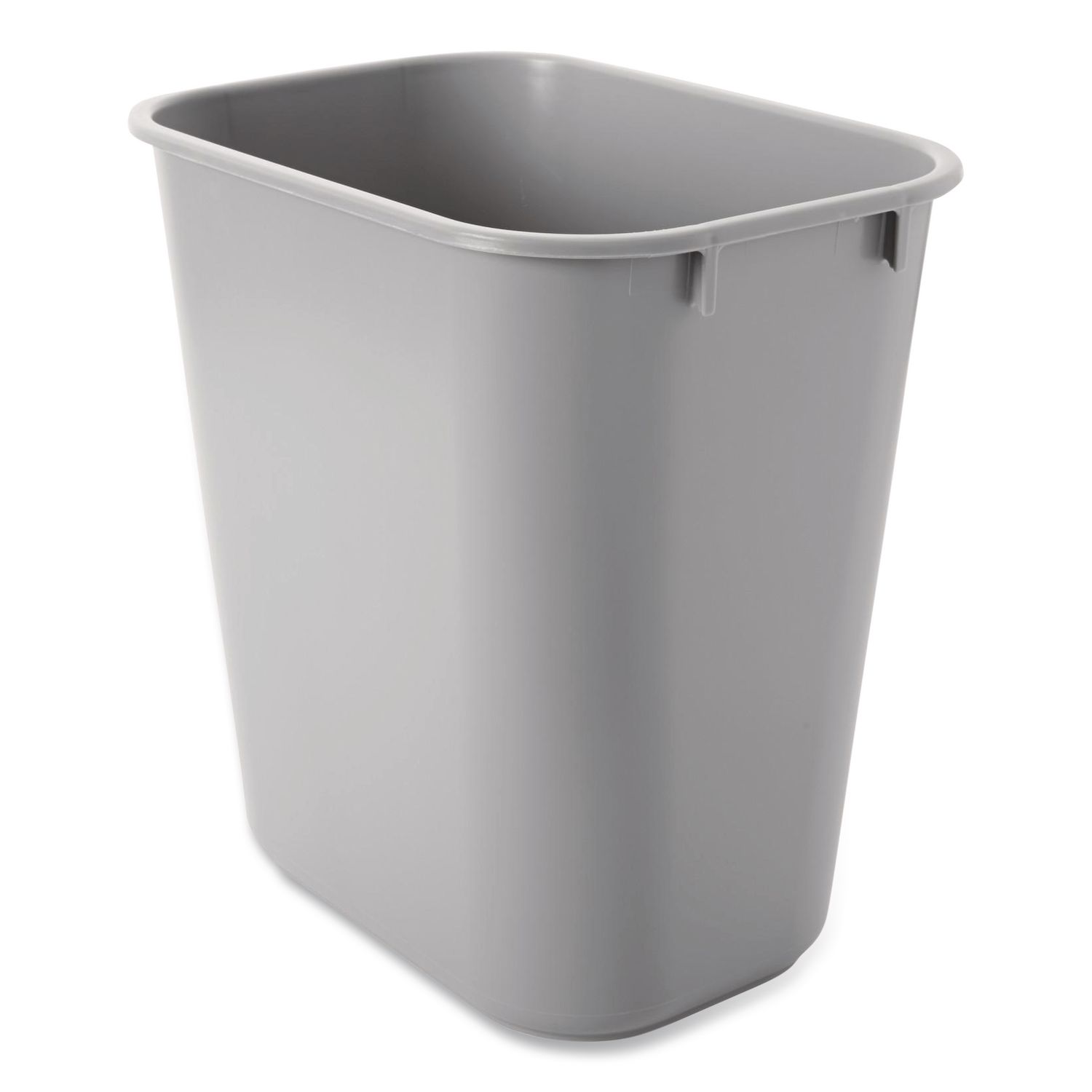 Deskside Plastic Wastebasket, 3.5 gal, Plastic, Gray - BOSS Office and ...