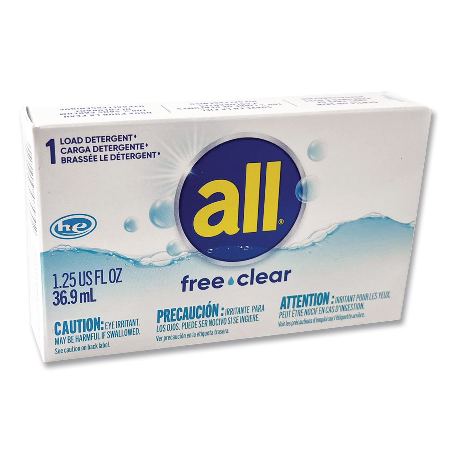 all® Free Clear HE Liquid Laundry Detergent, Unscented, 1.25 oz Vending ...