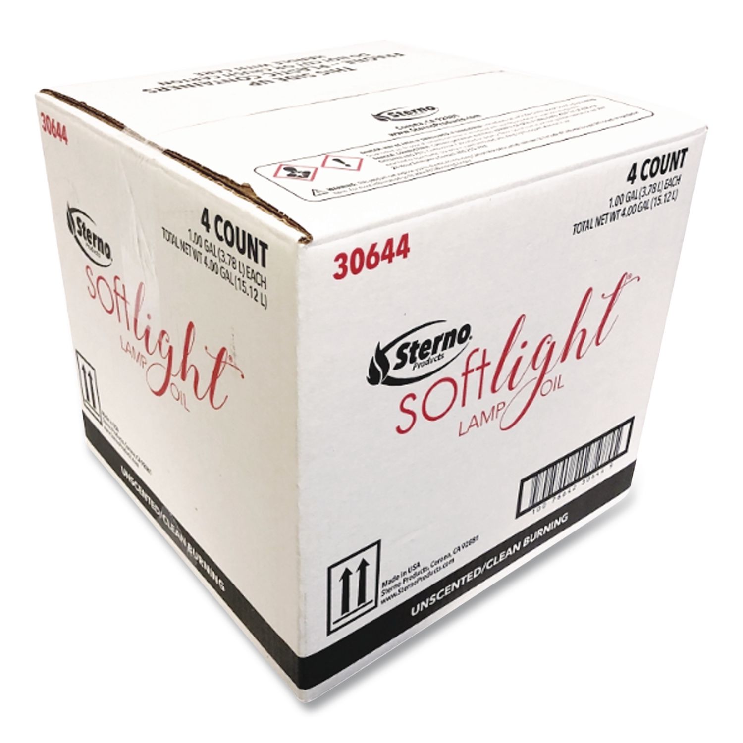 Sterno® Soft Light Liquid Wax Lamp Oil, Clear, 1 gal Bottle, 4/Carton ...