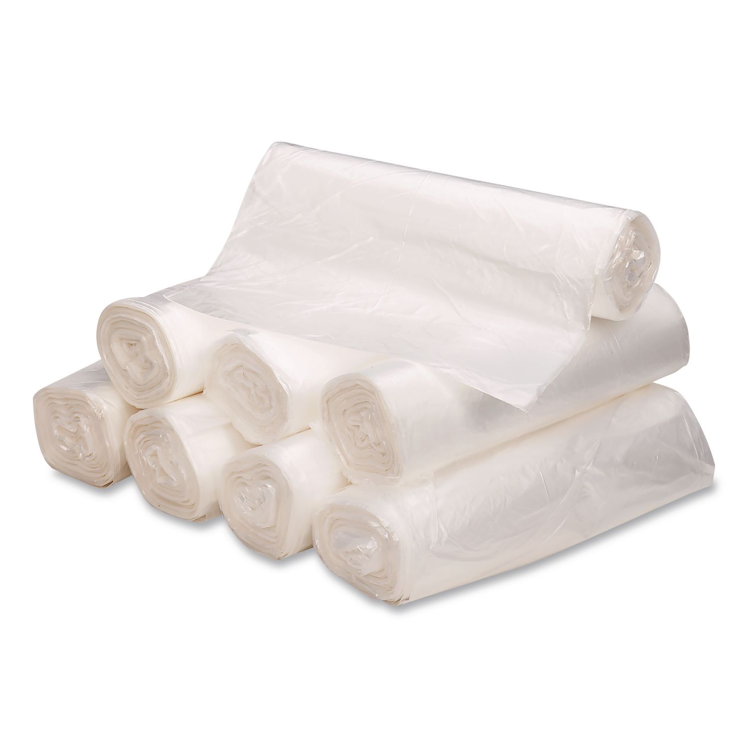 Ultra Plus® Can Liners, 10 gal, 7.87 mic, 24" x 24", Natural, 25 Bags ...