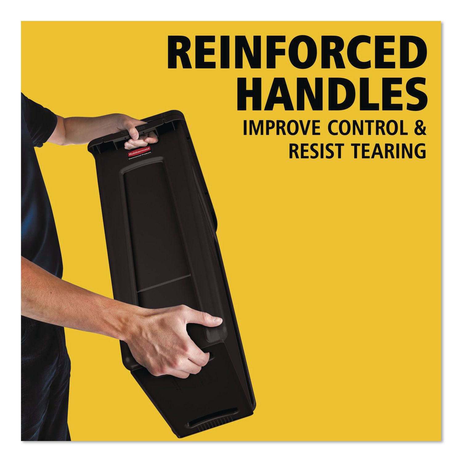 Slim Jim with Venting Channels, 23 gal, Plastic, Black - mastersupplyonline