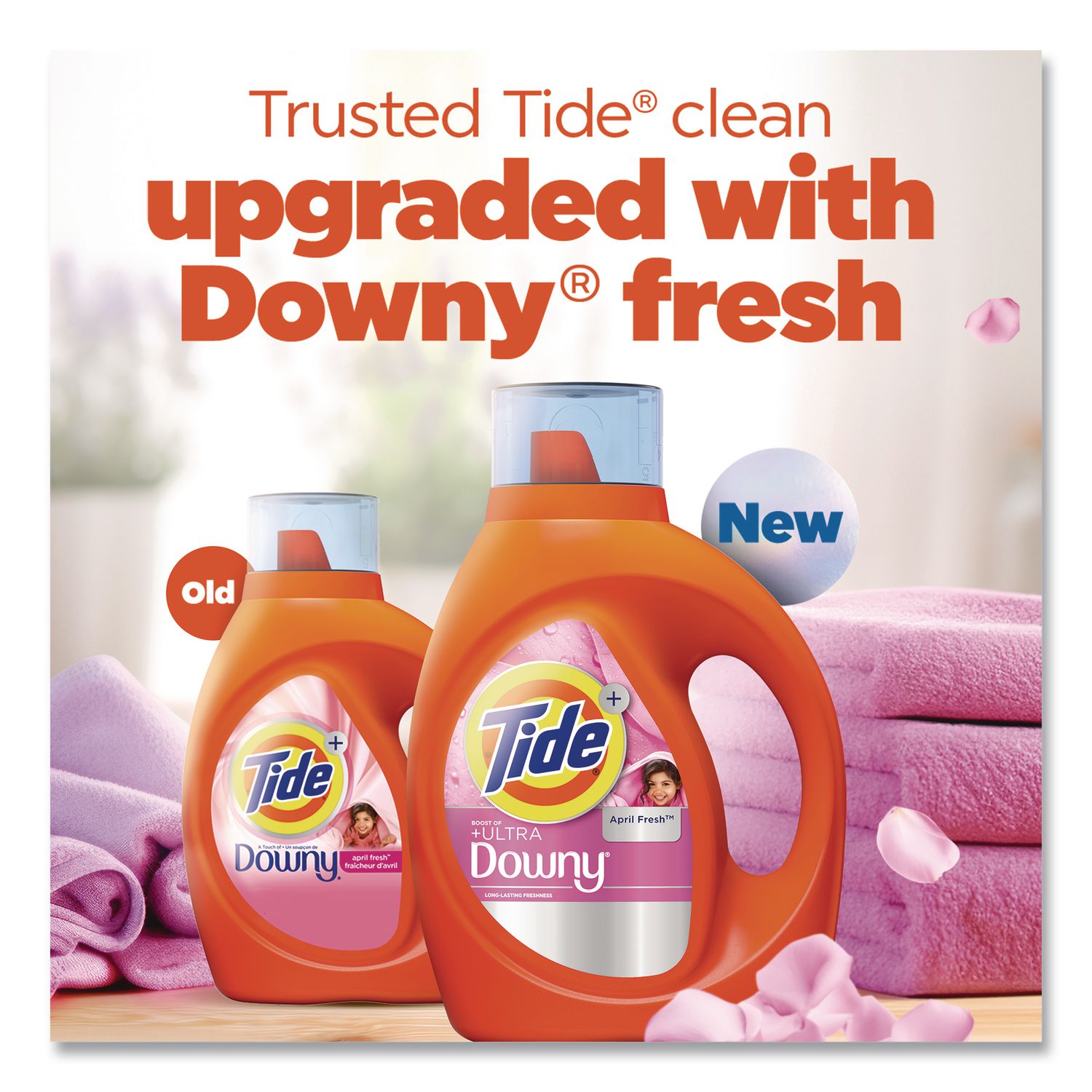 Tide® Plus Boost of Ultra Downy Laundry Detergent, HE Compatible, April ...