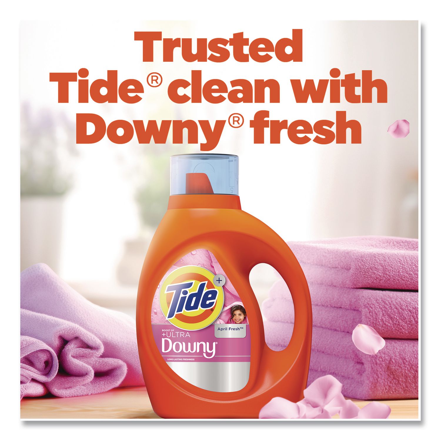 Tide® Plus Boost of Ultra Downy Laundry Detergent, HE Compatible, April ...