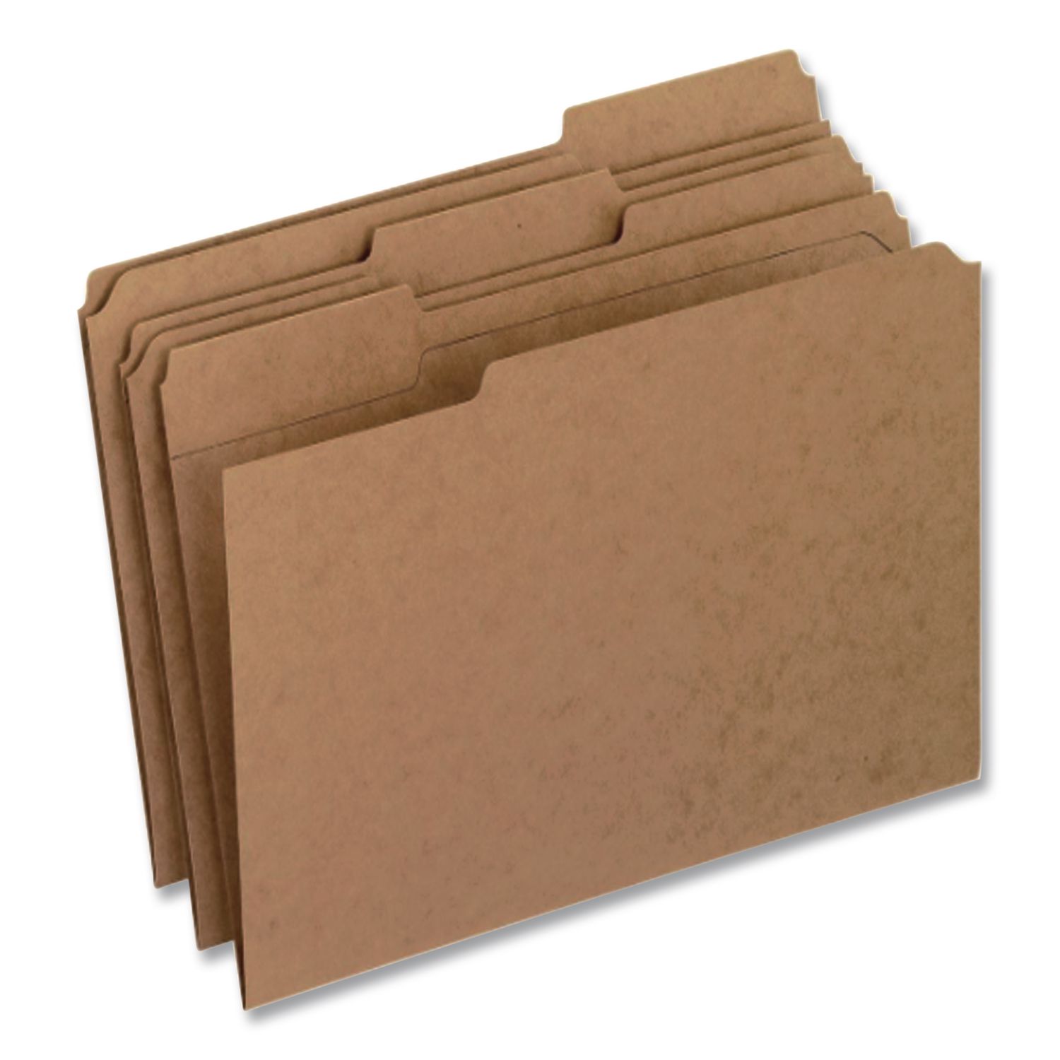 Pendaflex® Reinforced Top-Tab File Folders, 2/5-Cut Tabs, Letter, Brown ...