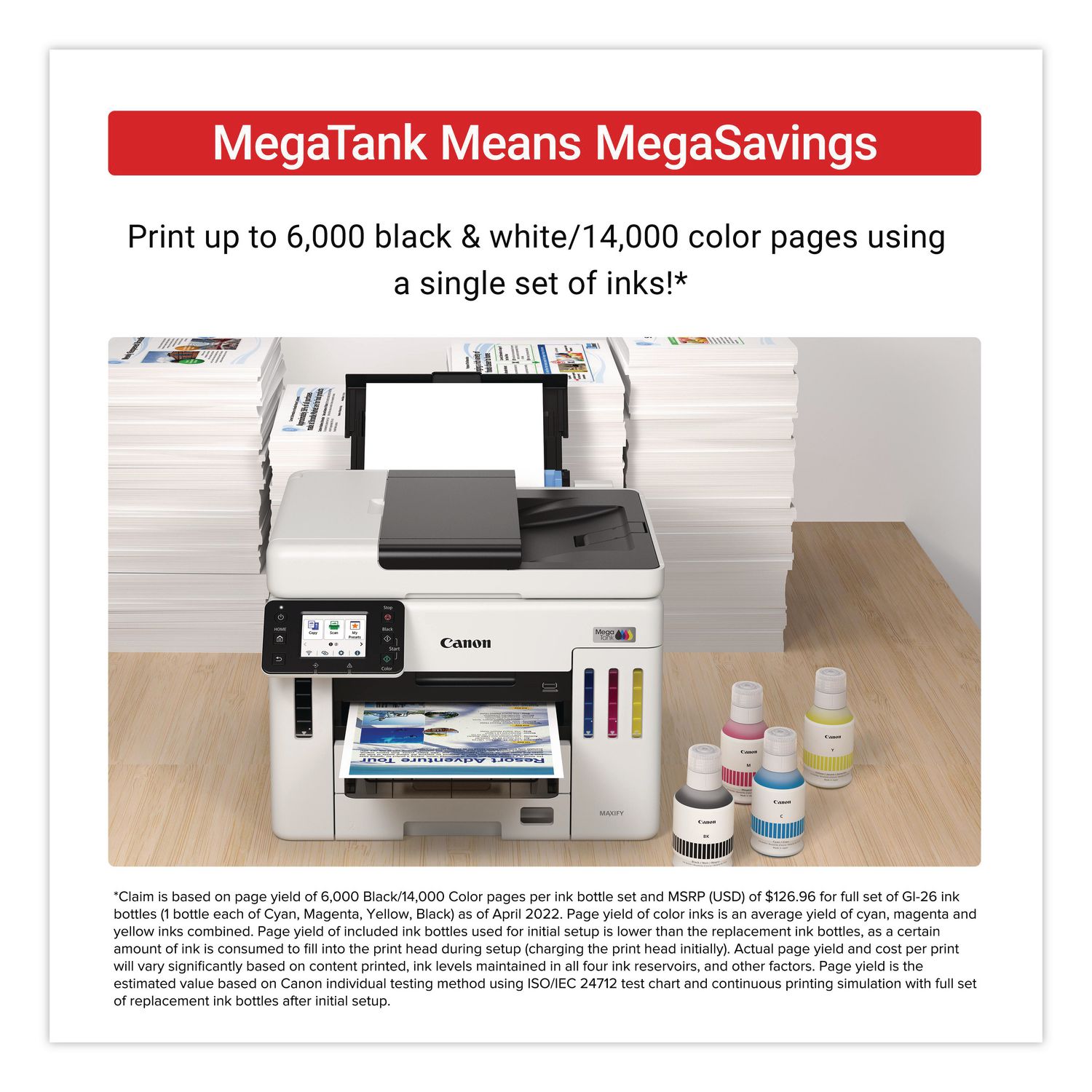 Canon® MegaTank GX7120 All-in-One Printer, Copy/Fax/Print/Scan | Gem ...