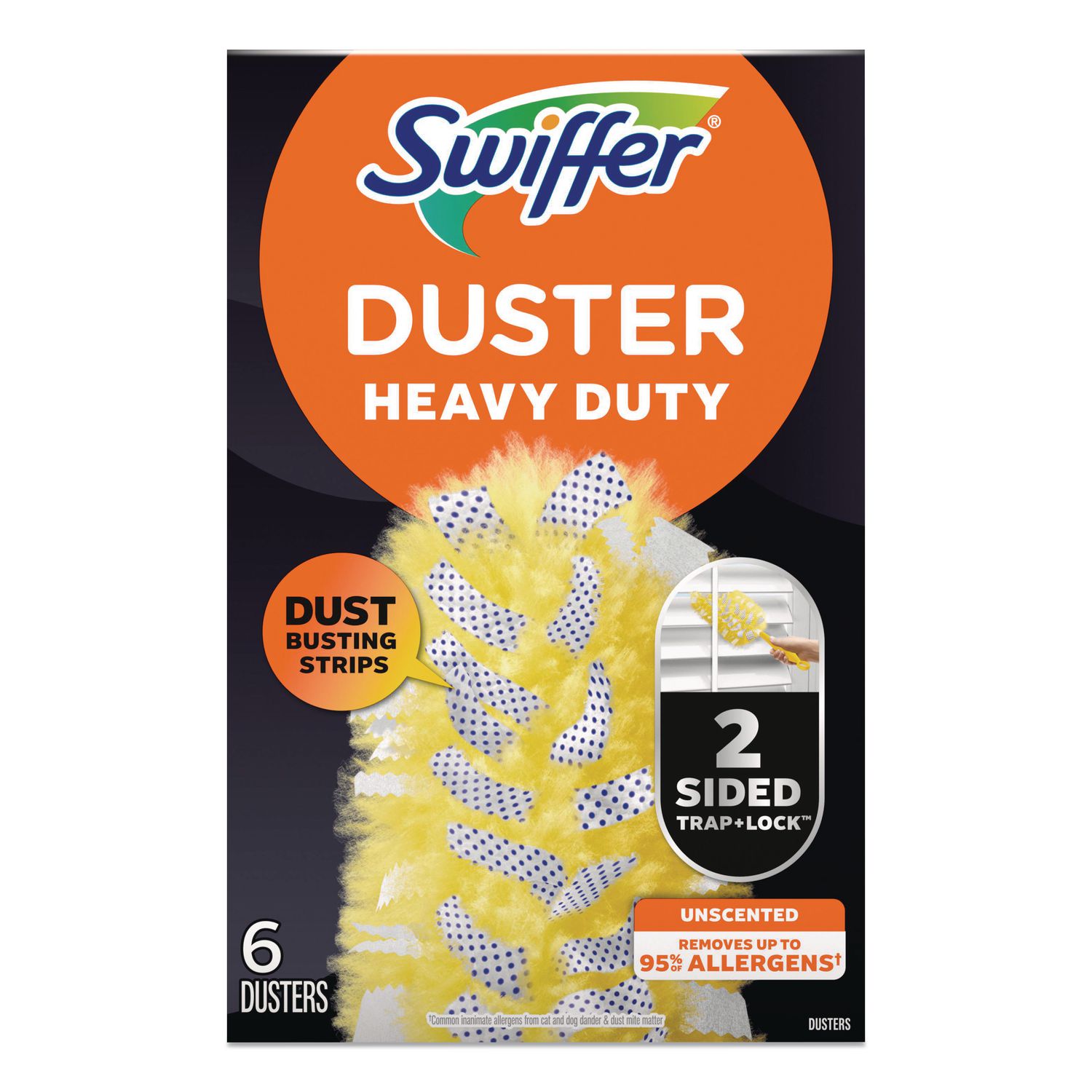 Heavy Duty Dusters Refill, Dust Lock Fiber, Yellow, 6/Box ...