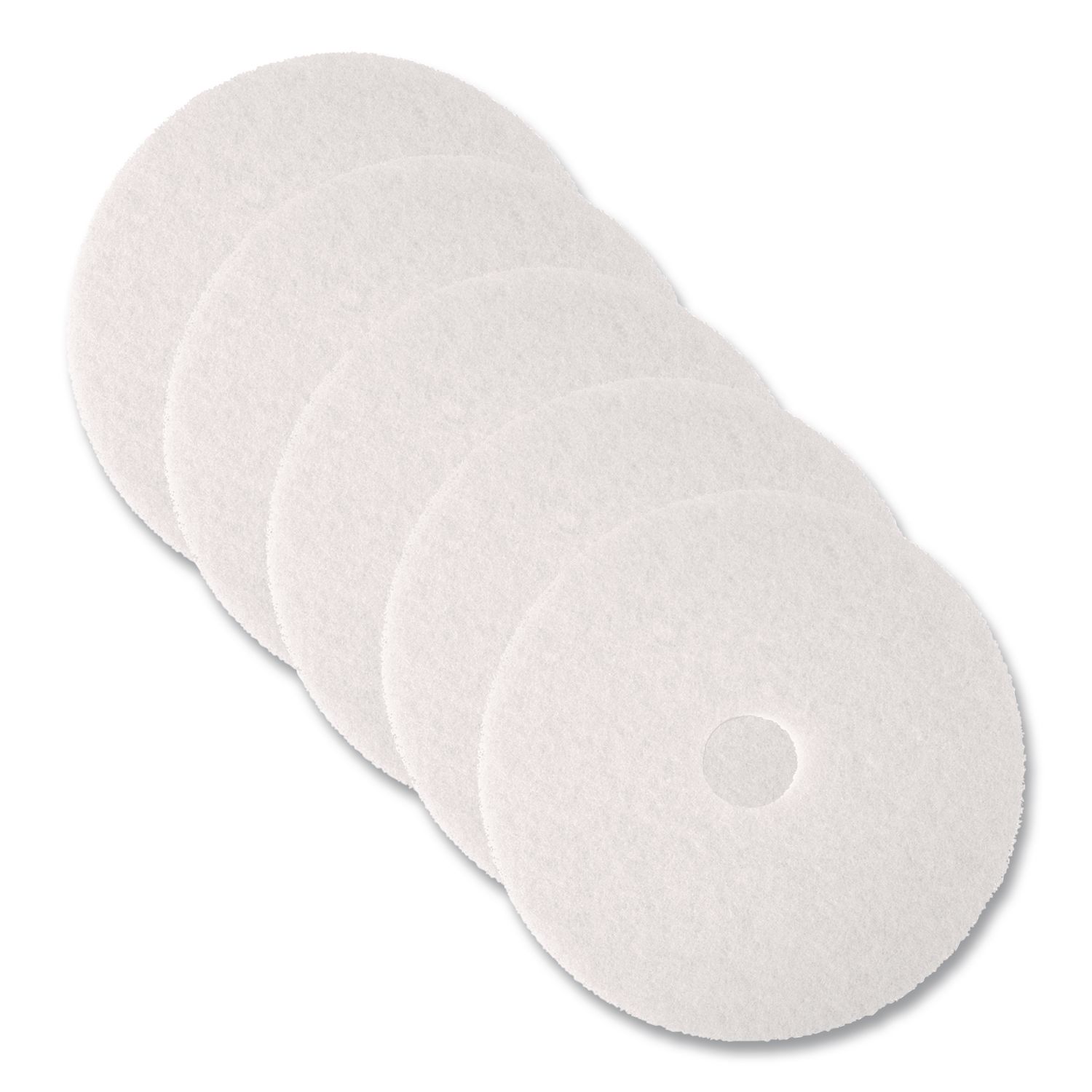 3M™ Low-Speed Super Polishing Floor Pads 4100, 20" Diameter, White, 5 ...