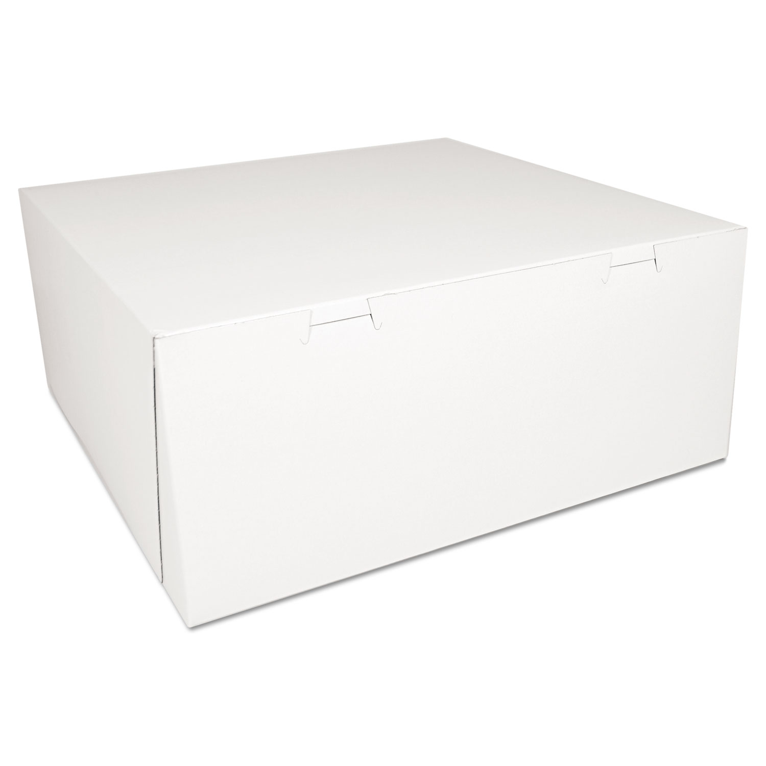 White One-Piece Non-Window Bakery Boxes, 14 x 14 x 6, White, Paper, 50 ...