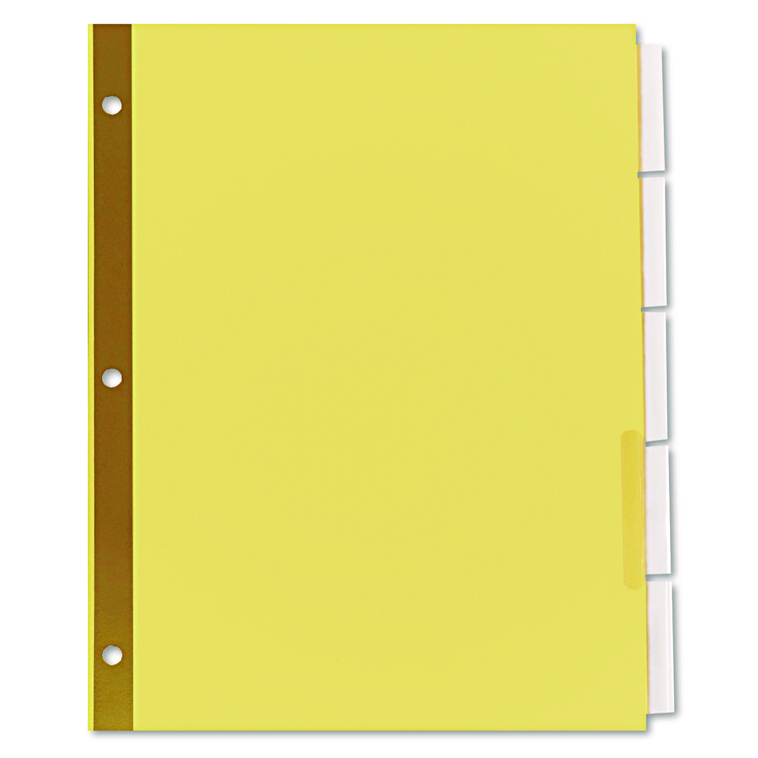 Universal® Deluxe Extended Insertable Tab Indexes, 5-Tab, 11 x 8.5 ...