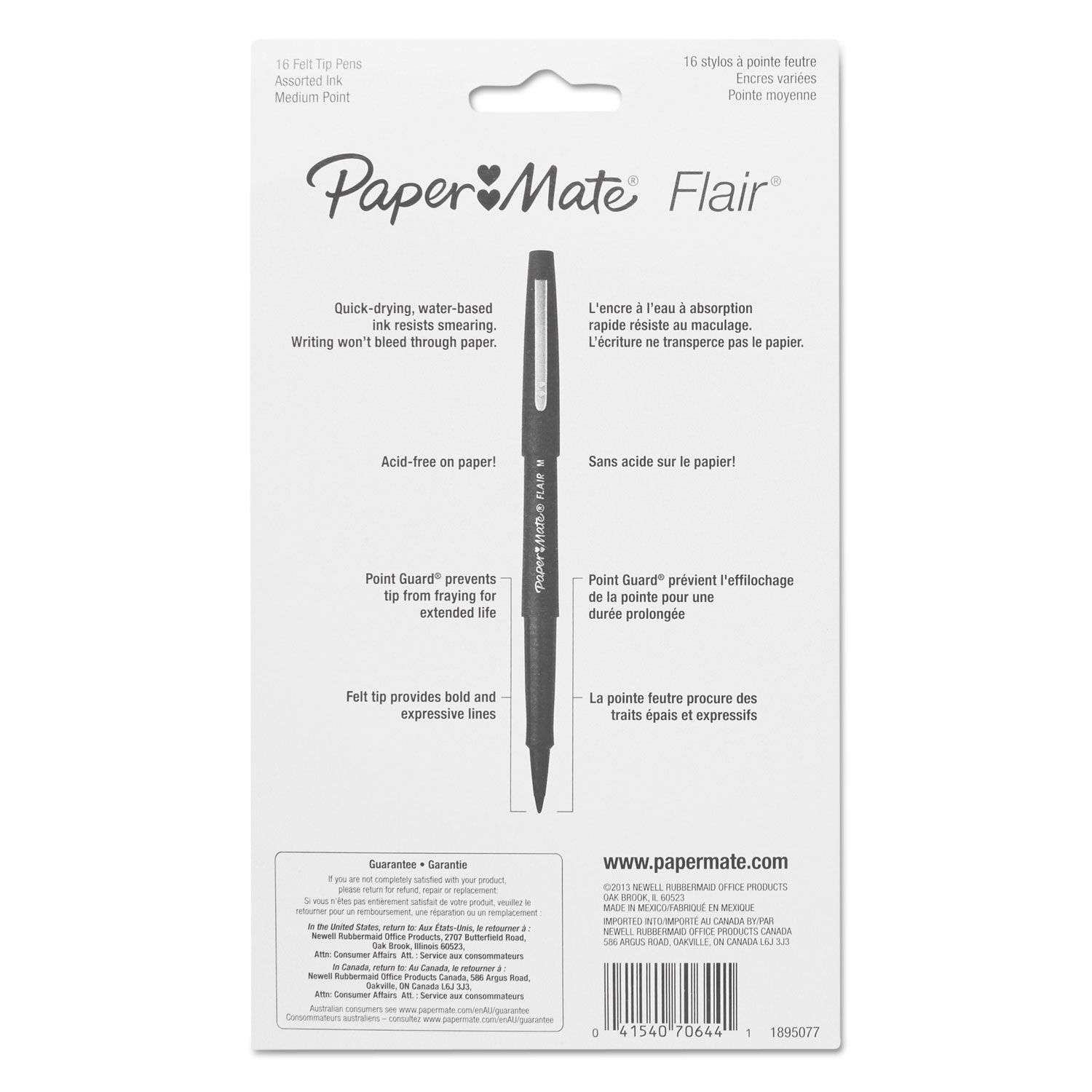 Point Guard Flair Needle Tip Stick Pen, 0.7mm, Assorted Ink & Barrel ...