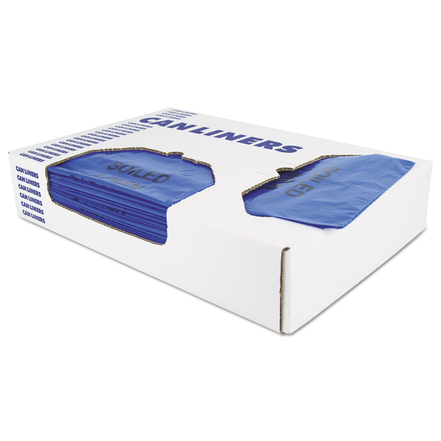 Heritage High-Density Waste Can Liners, 23 gal, 14 mic, 30" x 43", Blue ...