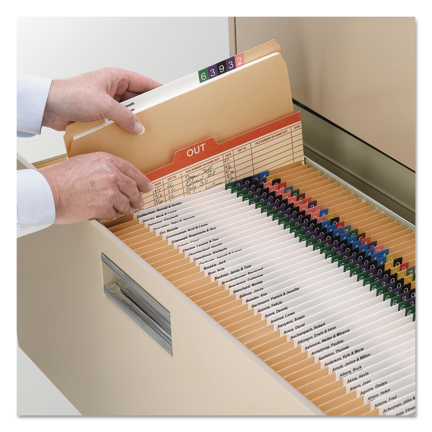 Heavyweight Kraft File Folder, Straight Tabs, Letter Size, 0.75 ...