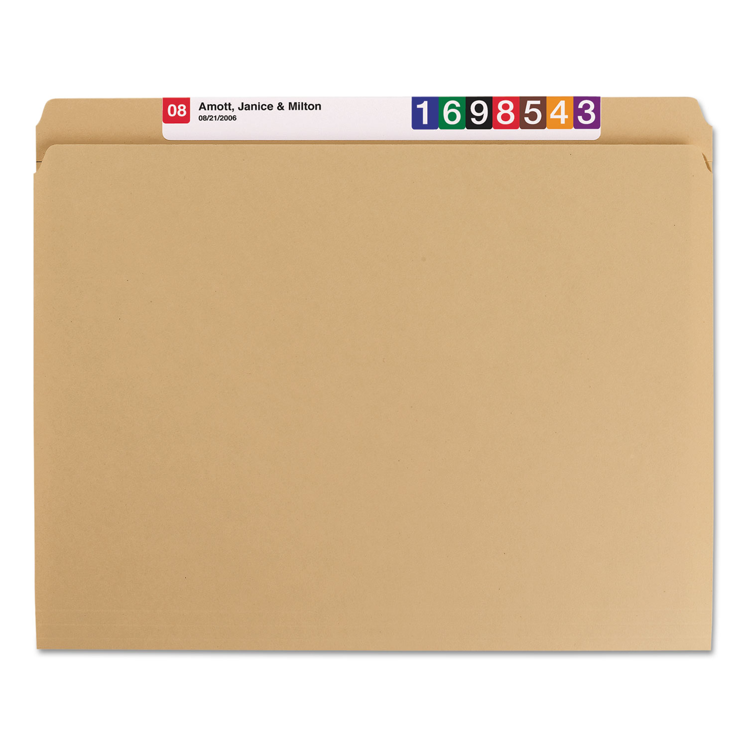 Heavyweight Kraft File Folder, Straight Tabs, Letter Size, 0.75 ...